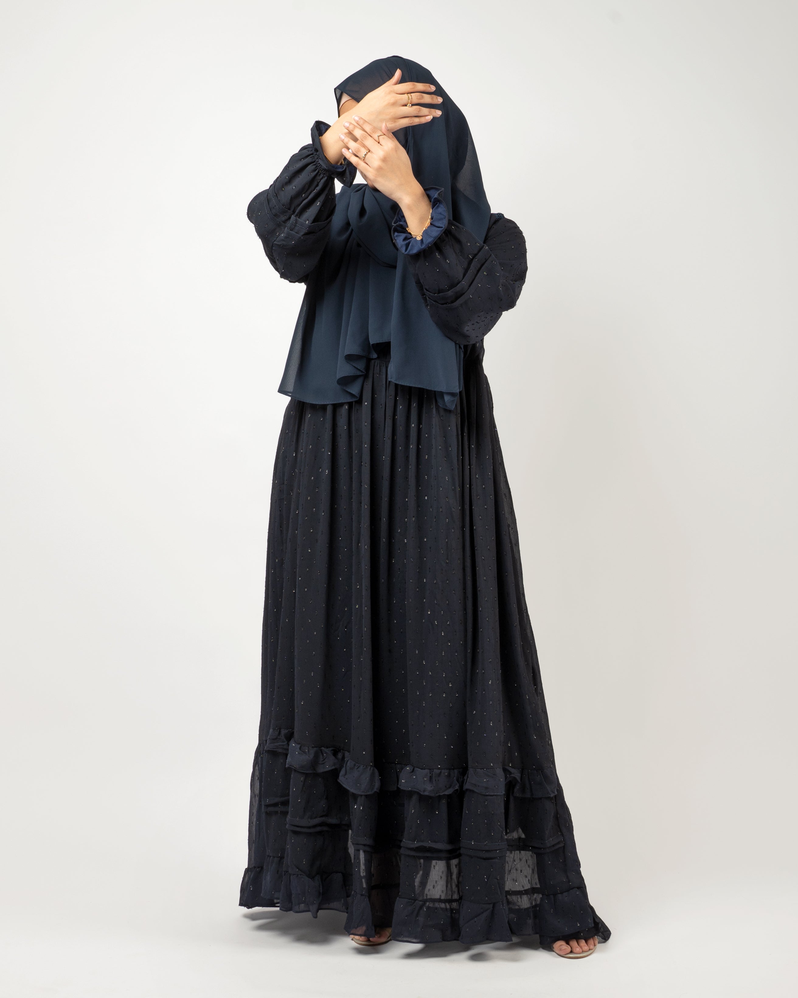 Elizabeth Modest Dress - Navy Blue – The Women Zone - A Hijab & Abaya Brand