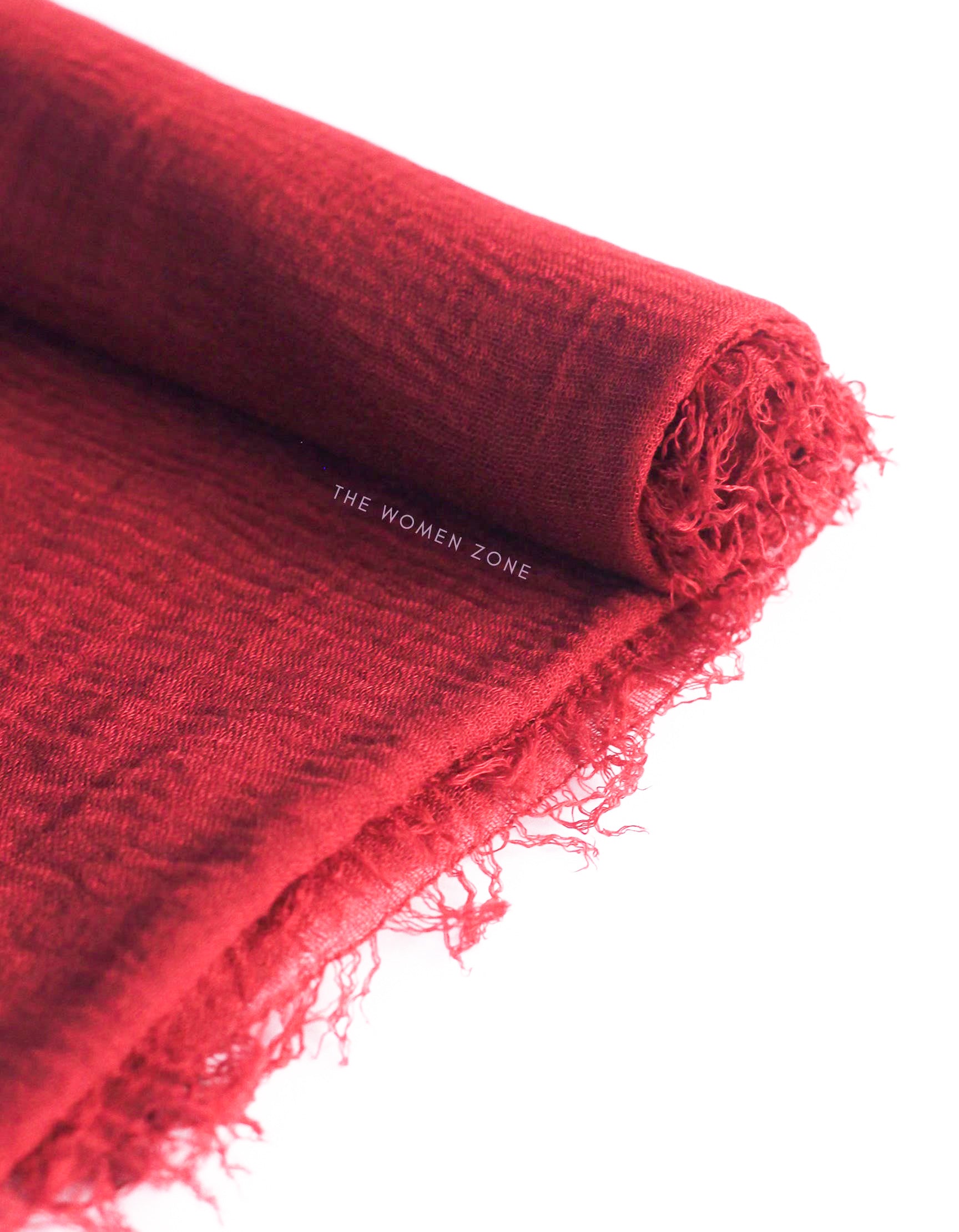 Crinkle Hijab - Red – The Women Zone - A Hijab & Abaya Brand