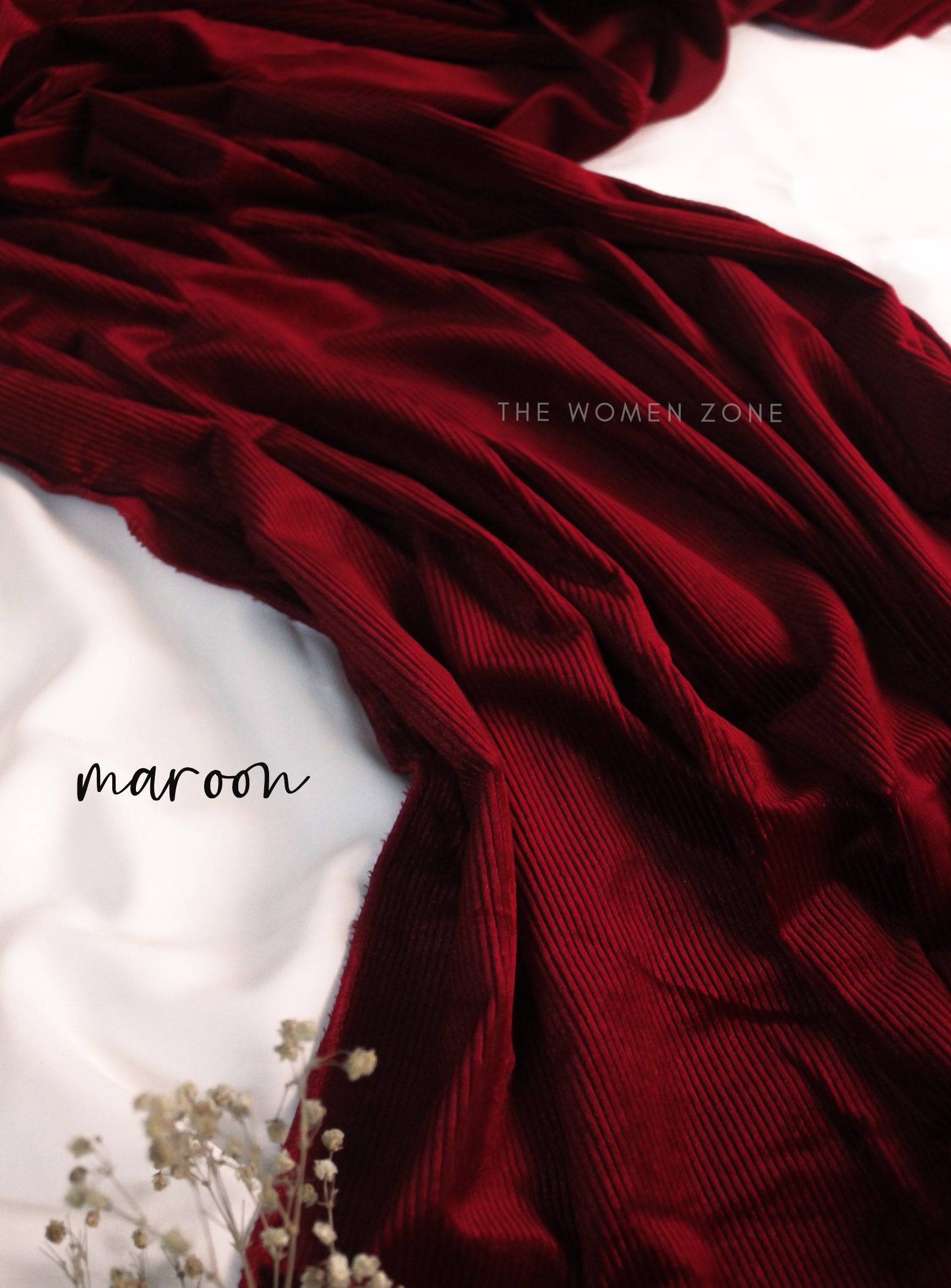 Velour - Maroon – The Women Zone - A Hijab & Abaya Brand